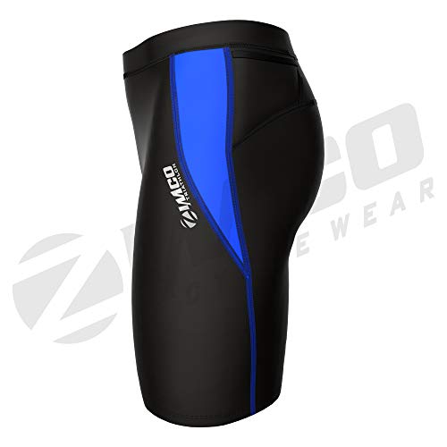 Zimco Performance Triathlon Shorts Mens | Tri Shorts Mens Padded | Tri Race Cycling Shorts (Black/Blue, Small)