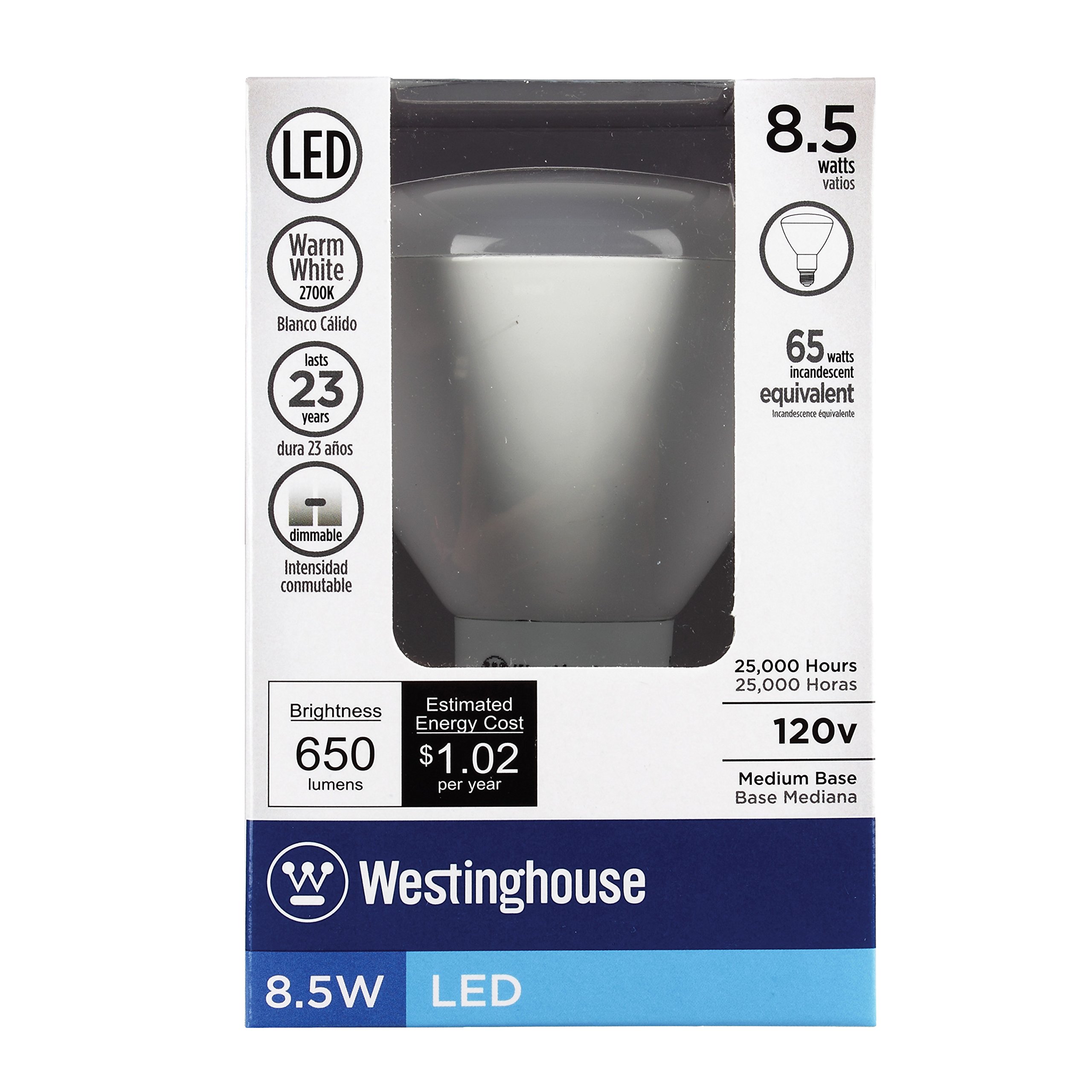 Westinghouse 5300020 65W Equivalent R30 Flood Dimmable Soft White LED Energy Star Light Bulb with Medium Base (6 Pack)