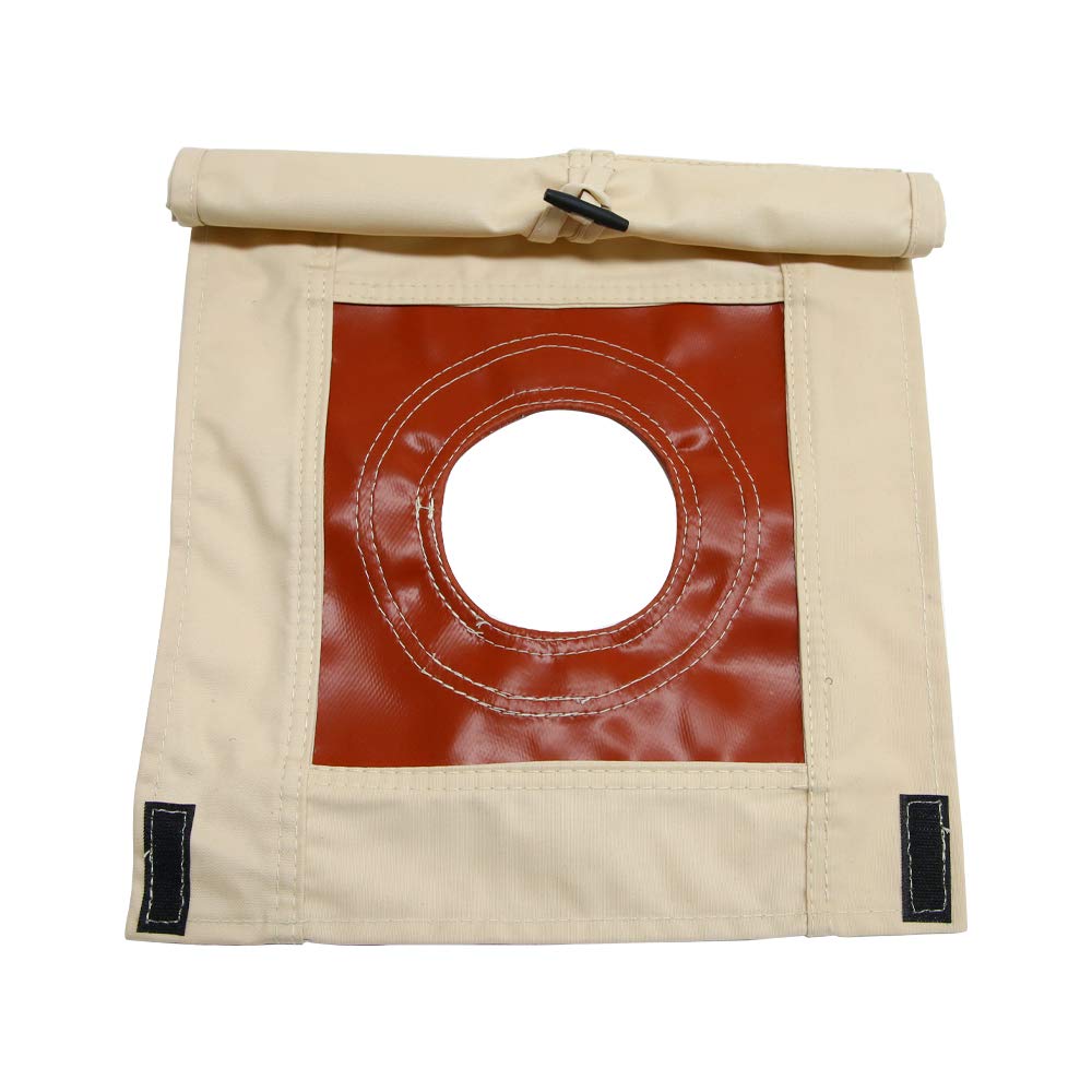UNISTRENGH 3 Inch Fire-Resistant Stove Jack Hole Accessory with Flap Covered for 4 Seasons Cotton Canvas Camping Bell Tent