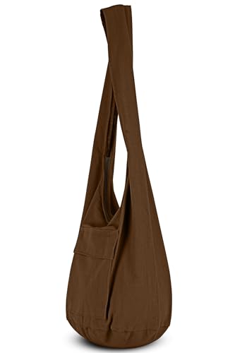 Your Cozy Boho Purses And Handbags Handmade Cotton Bag For Unisex (Brown)