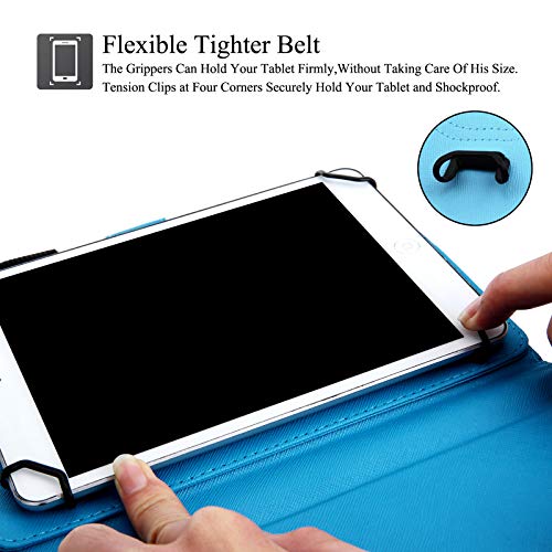 Universal Case for 7.0 Inch Tablet, Artyond Multi-Angle Viewing Stand with Card Slots Case for 6.8 inch Kindle Paperwhite 2021/Kindle Fire 7 2015-2022/Fire HDX7 and More 7 inch Tablet, Snow Leopard