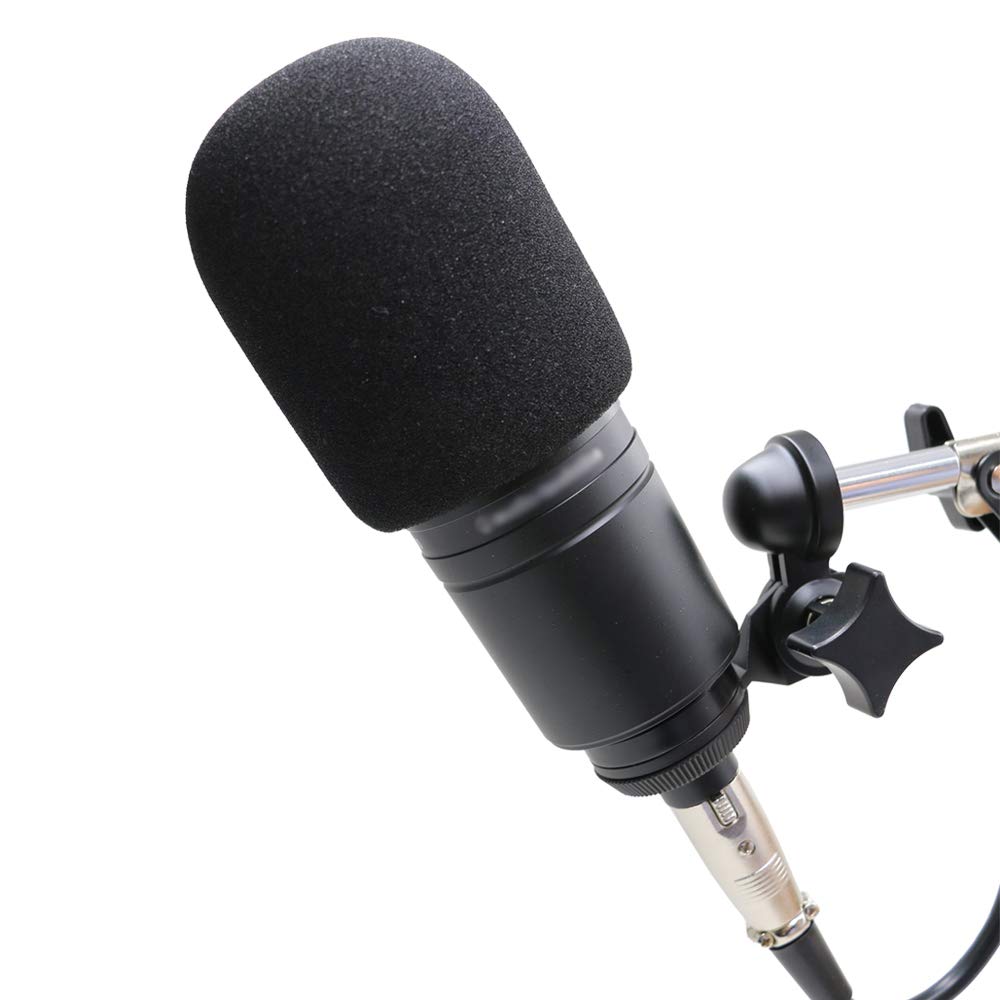YOUSHARES Audio-Technica AT2020 Pop Filter - 2 PCS AT2020 Microphone Windscreen for Audio Technica AT2020 and AT-2035 AT-2050 ATR2500 ATR2500X AT-4040 Microphones (Black)