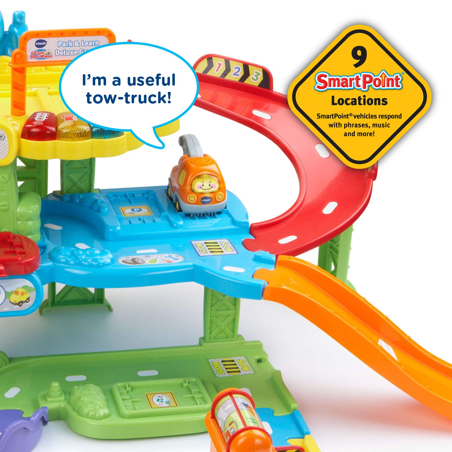 VTech Go! Go! Smart Wheels Park and Learn Deluxe Garage (Frustration Free Packaging), Multicolor