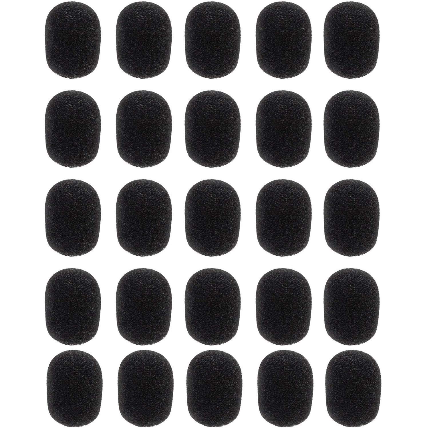 Z ZAFFIRO Pack of 25, Lavalier Microphone Windshield, Professional Mini Microphone Soft Foam Cover, Headworn Microphone Windproof Sponge