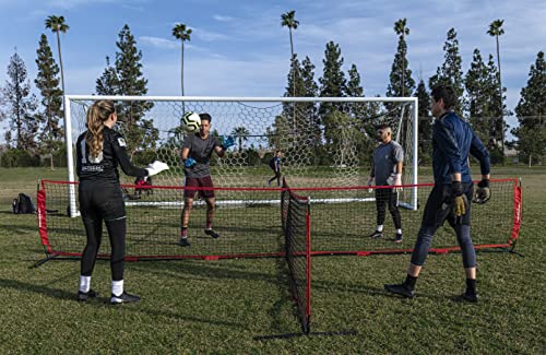 PowerNet Carli Lloyd 4 Way Soccer Tennis Net | Fun New Game to Play at The Park or Beach | Practice and Improve Ball Control Headers and Volleys | 2 Sizes