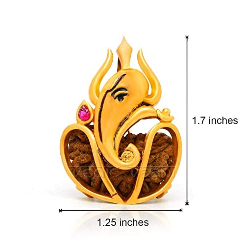 Vedic Vaani Certified 1-14 Mukhi Siddhi Java Rudraksha Bracelet | 1-Face Ek Mukhi Ganesha Vighnaharta Rudraksh Locket (Pack of 2)