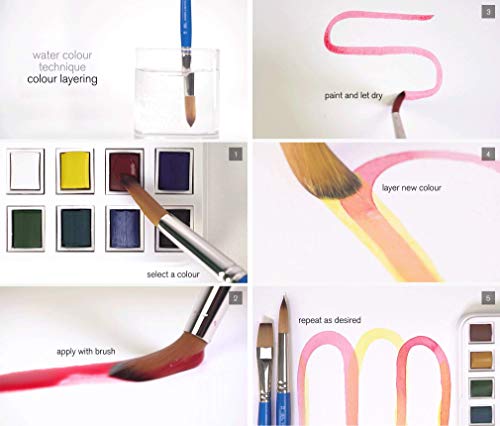 Winsor & Newton Cotman Watercolor Paint Set, 12 Colors, 8ml (0.27-oz) Tubes