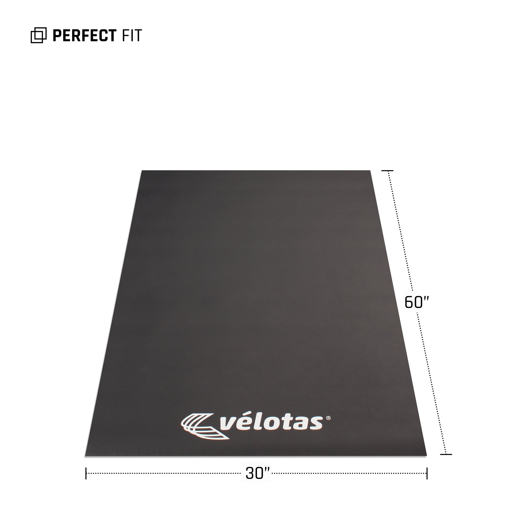 Velotas Pro Series High Density Personal Fitness Equipment Mats, Protective Flooring Underneath - Treadmills, Stationary Bikes and Weight Bench, Multiple Sizes