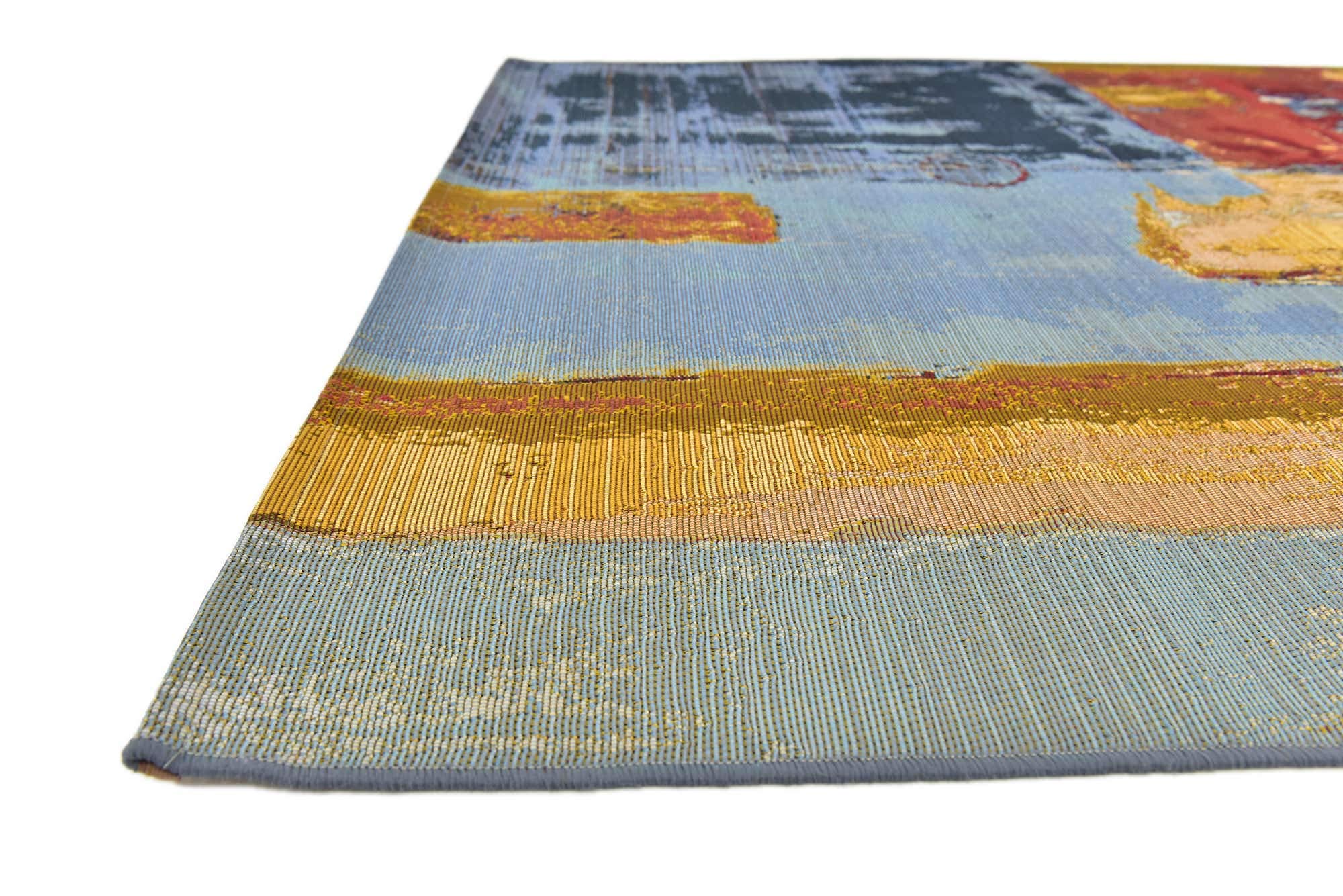 Unique Loom Outdoor Modern Collection Area Rug - Baja (4' 1" x 6' 1" Rectangle, Multi/ Beige)