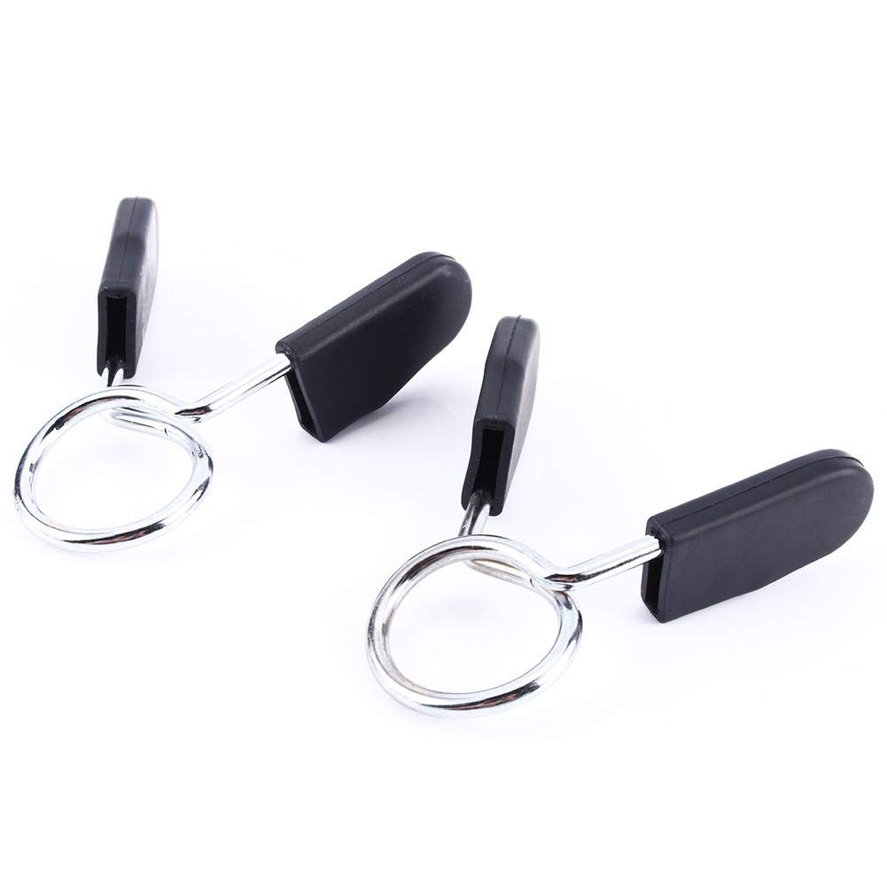 VGEBY1 Barbell Spring Collar Clip, 2Pcs Standard 25mm Clamp Spring Collars Yoga Training Accessory