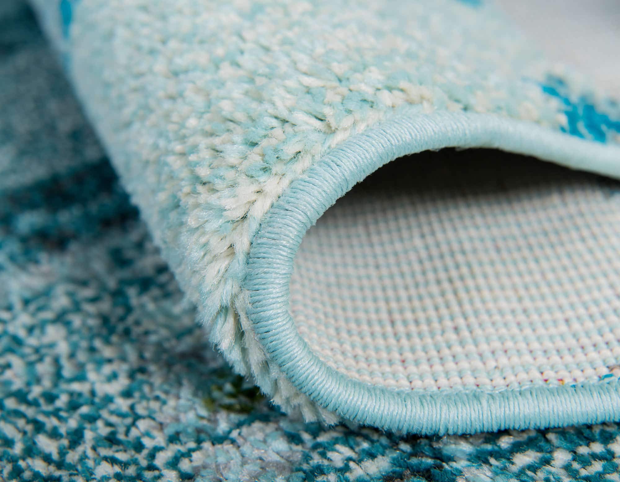 Unique Loom Positano Collection Coastal Modern Fish Light Blue Area Rug (8' x 10')