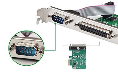Wendry LPT Printer to PCI-E Parallel Printer Card, Parallel Port DB25 Express Card Converter Adapter, Pci-express's 25/s Full Duplex Channel,1.5 Mbyte/S,for Win98SE/ME/2000/XP/Vista/Win7/Win8/Win10