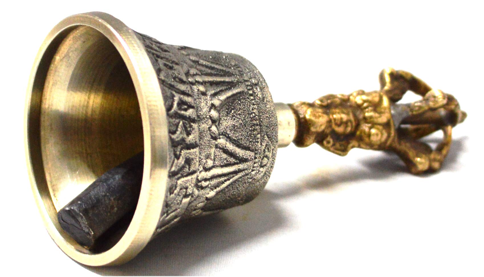 Zap Impex Tibetan Hand Bell Meditation & Prayer Bells Dorje Vajra 4 Inch