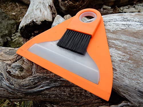ust FlexWare Compact Sweep Set with Brush, DPan and Carabiner for Cleaning Small Messes at the Campsite, Picnic or Other Outdoor Activities , Orange, One Size (20-12235)