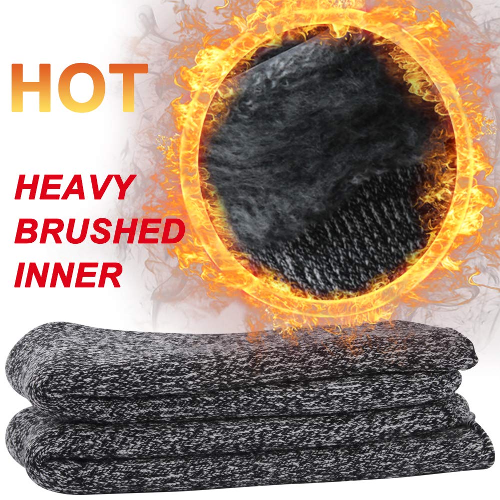 Warm Thermal Socks, Three street Unisex Winter Fur Lined Boot Thick Insulated Heated Socks For Cold Weather, 9#2 Pair Light Navy-warmest Thermal Socks Women, Medium
