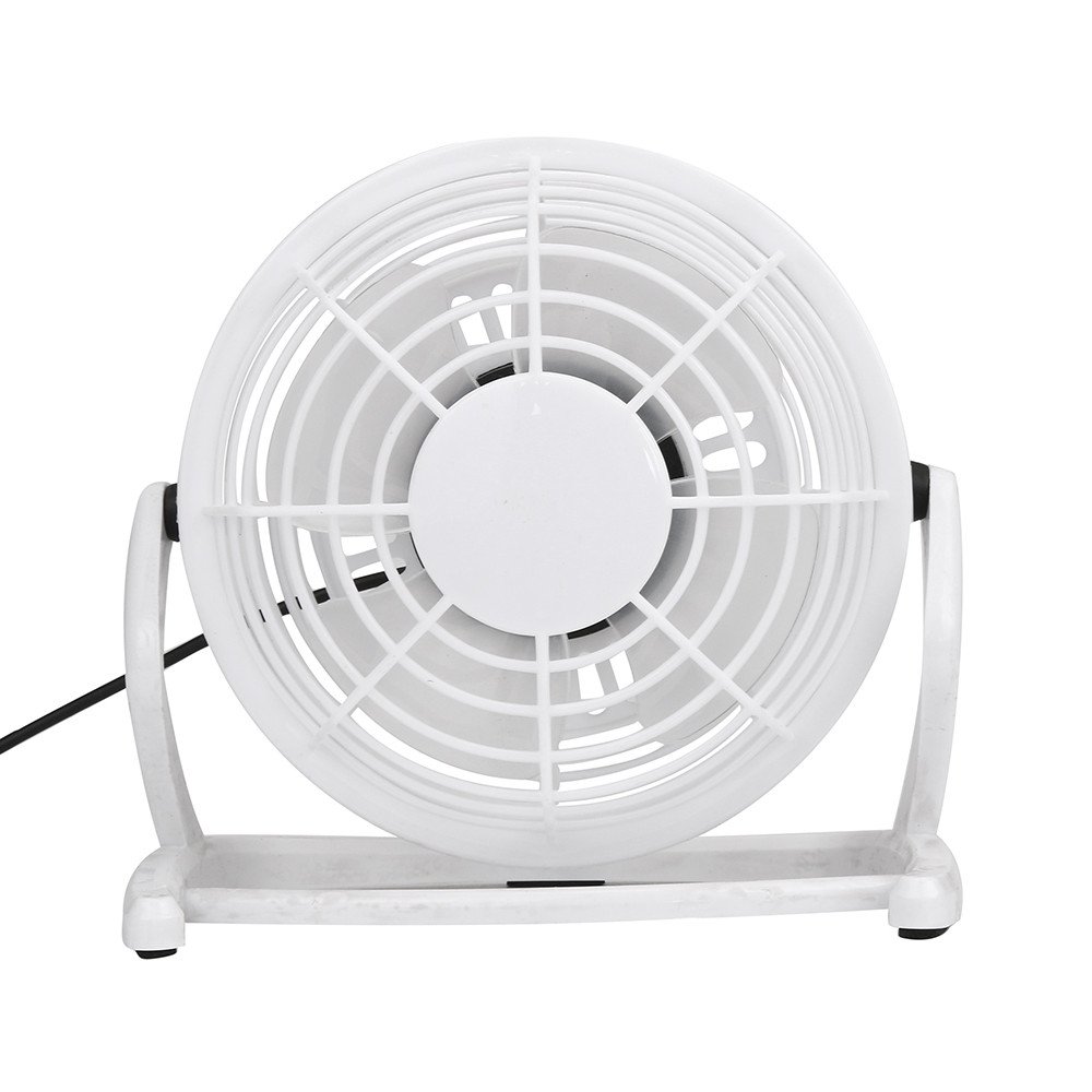 Wffo Notebook Laptop Computer Portable Super Mute PC USB Cooler Desk Mini Fan New (White)