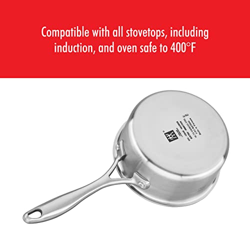 ZWILLING Spirit Ceramic Nonstick Saucepan, 1-qt, Stainless Steel