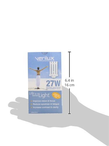 Verilux Genuine CFML27VLX Natural Spectrum Bulb | 1715 Lumens, 6500K