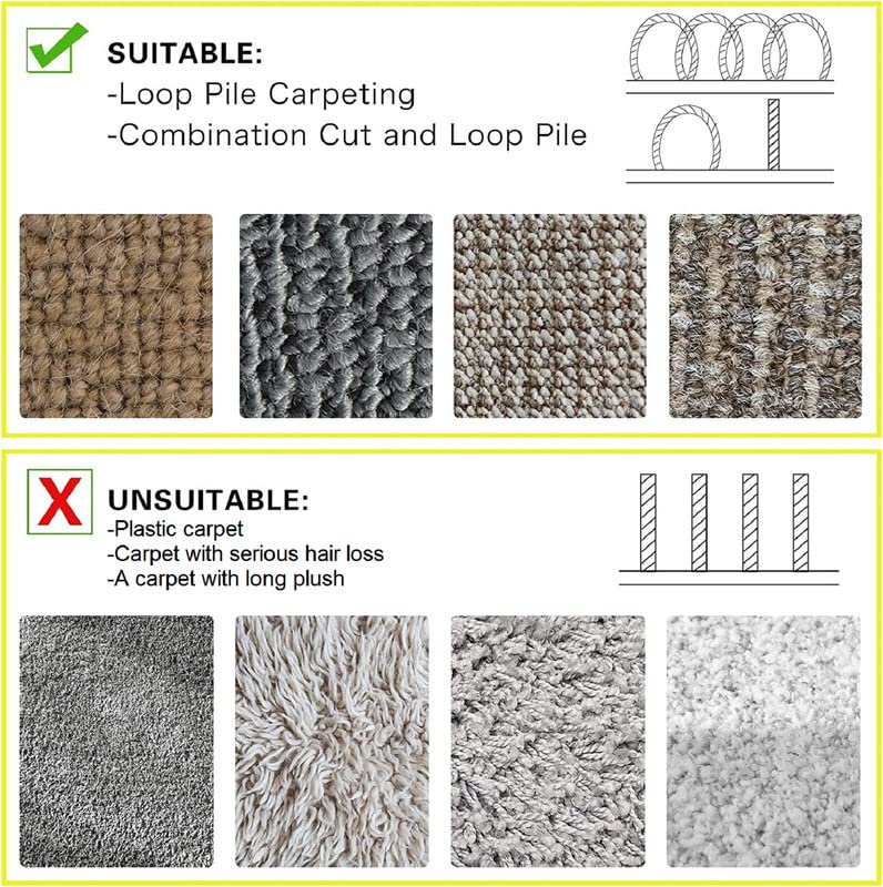 WILLBOND Cable Grip Floor Cable Cover Cords Cable Protector Cable Management Only for Commercial Office Carpet (Black,19.69 ft)