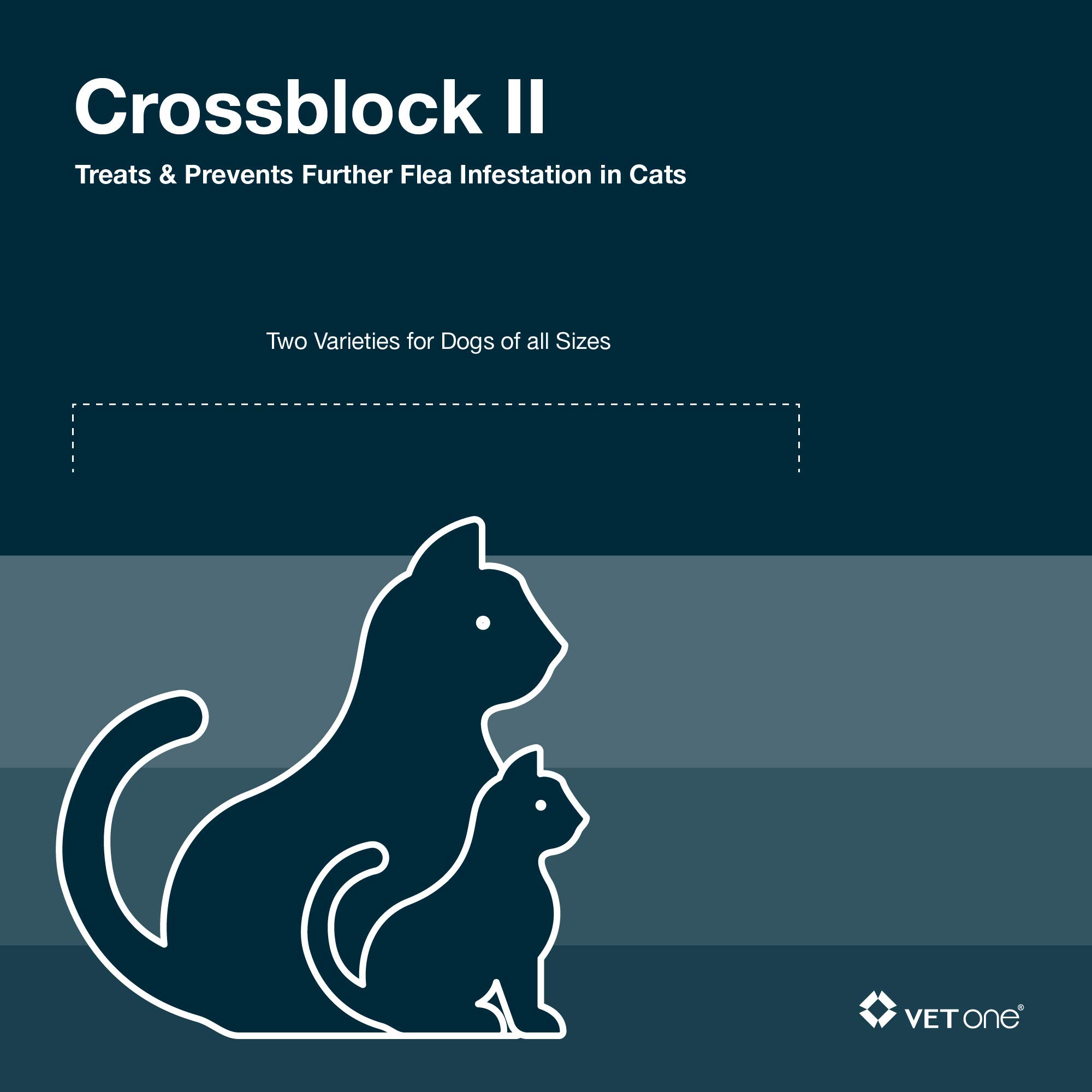 VetOne - CrossBlock II™ Kills & Prevents Fleas on Cats (Over 8 Weeks Old) | Waterproof to Last Long | Ensures 3 Months of Protection (9lbs+)