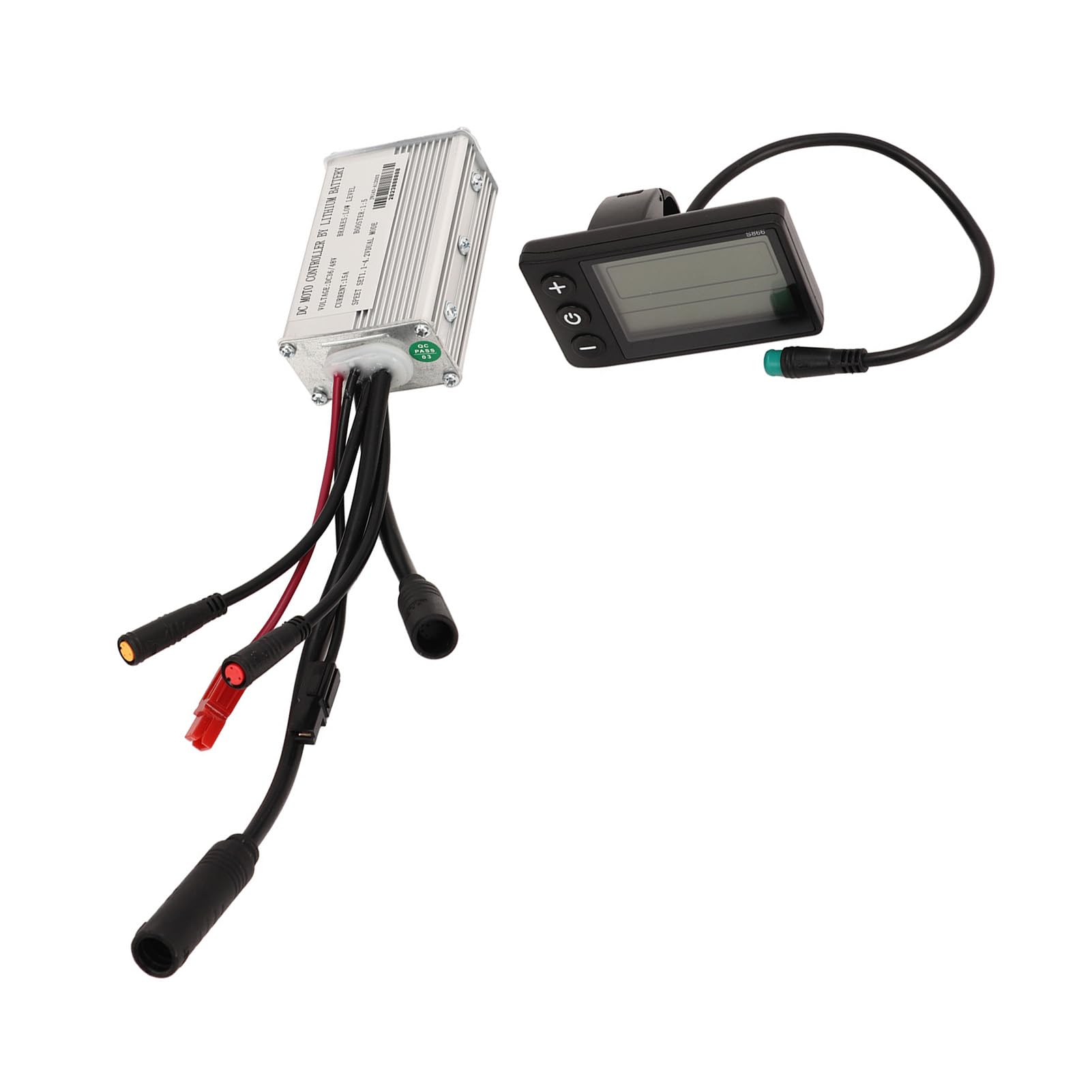 VGEBY Bike Motor Controller,Bike Controller with S866 Display Panel 36V 48V 15A 250W 350W Motor Controller Metal Shell Waterproof Bike Conversion Kit for DIY Electric Scooter