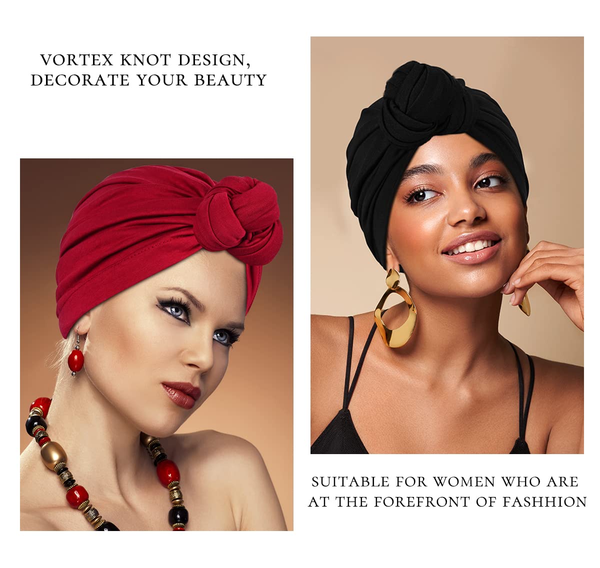 Women's Beanie Turban Hats, Indian Hats Headscarves,