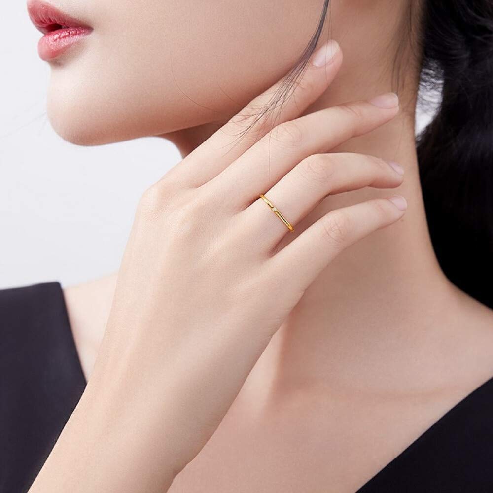 Xiacheng 2mm Stainless Steel Square Women's Plain Band Knuckle Stacking Midi Rings Comfort Fit Silver/Gold/Rose Tone