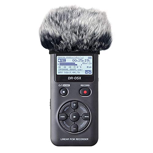 YOUSHARES DR05X Windscreen Muff for Tascam DR-05X DR-05 Portable Recorders, DR05X Mic Deadcat Windshield Windscreen Artificial Fur Wind Screen