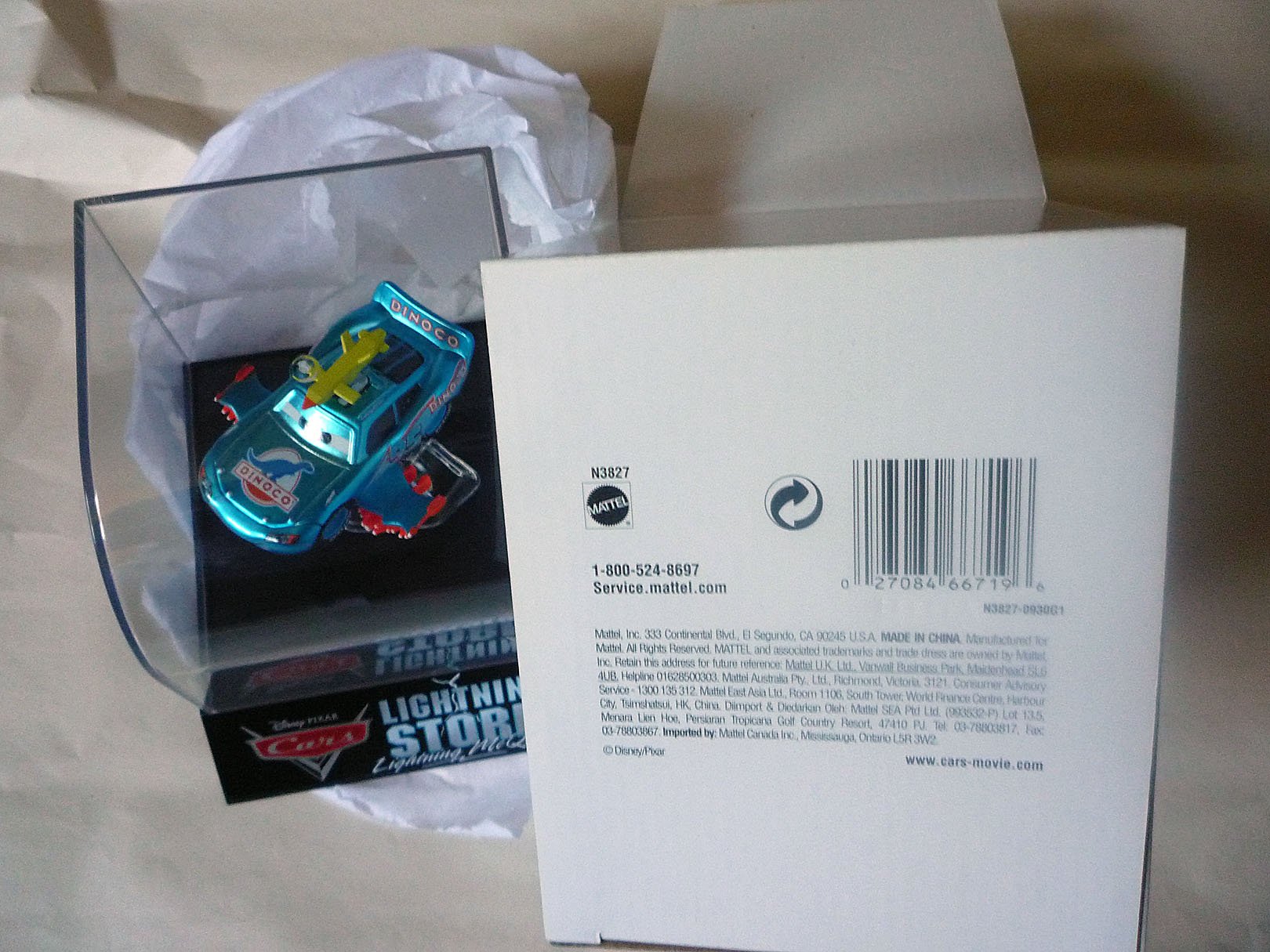 World Of Cars 2008 SDCC Exclusive and gt; Lightning Storm McQueen Vehicle