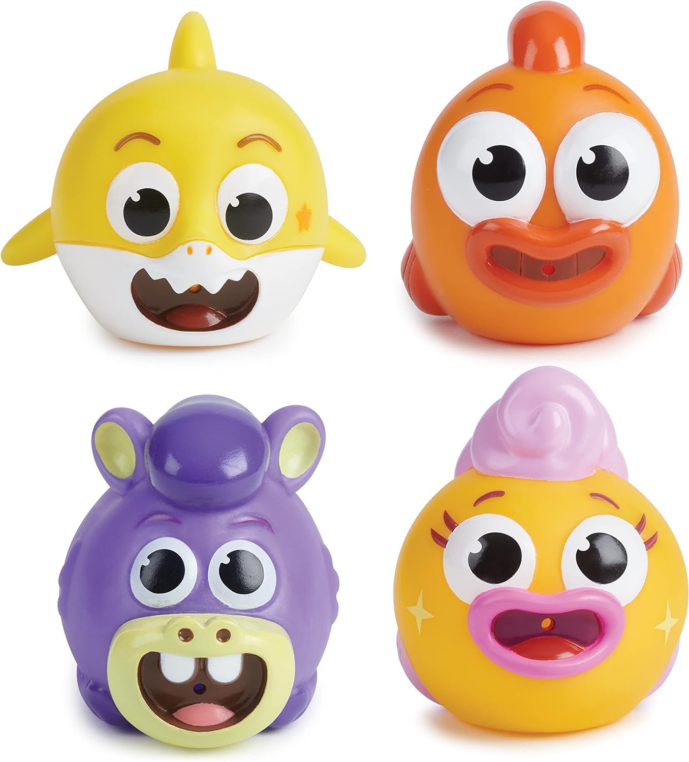 WowWee Pinkfong Baby Shark Bath Squirt Toy - 4 Count (Pack of 1) Assorted