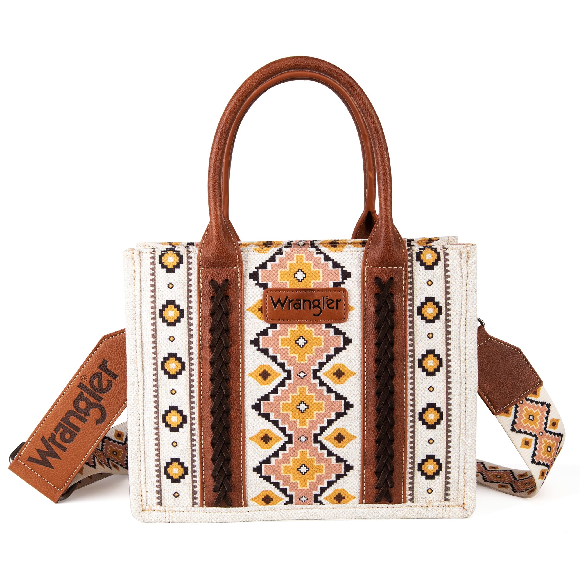 Wrangler Tote Bag for Women Purses Aztec Handbags Western Purses Boho Shoulder Bag ZSY-FBA2-WG2202-8120SBR