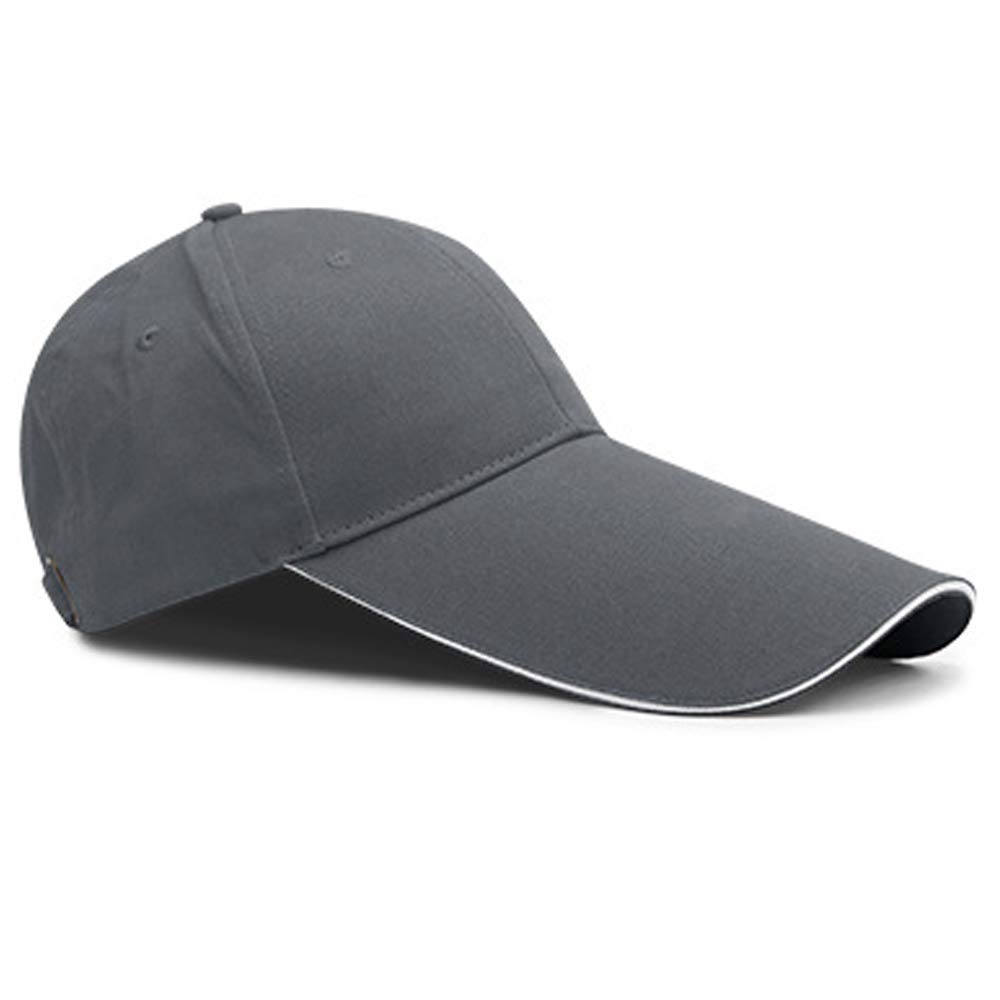 YEKEYI Extra Long Bill 100% Washed Cotton Baseball Cap Lengthened Brim Sun Protection Hat Long Large Bill Cap Gray