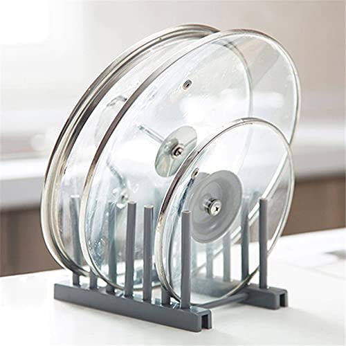 WUDILU Kitchen Organizer Pot Lid Rack Stainless Steel Spoon Holder Pot Lid Shelf Cooking Dish Rack Pan Cover Stand Kitchen Accessories (Color : OneColor)