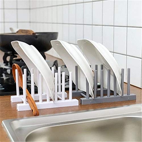 WUDILU Kitchen Organizer Pot Lid Rack Stainless Steel Spoon Holder Pot Lid Shelf Cooking Dish Rack Pan Cover Stand Kitchen Accessories (Color : D)