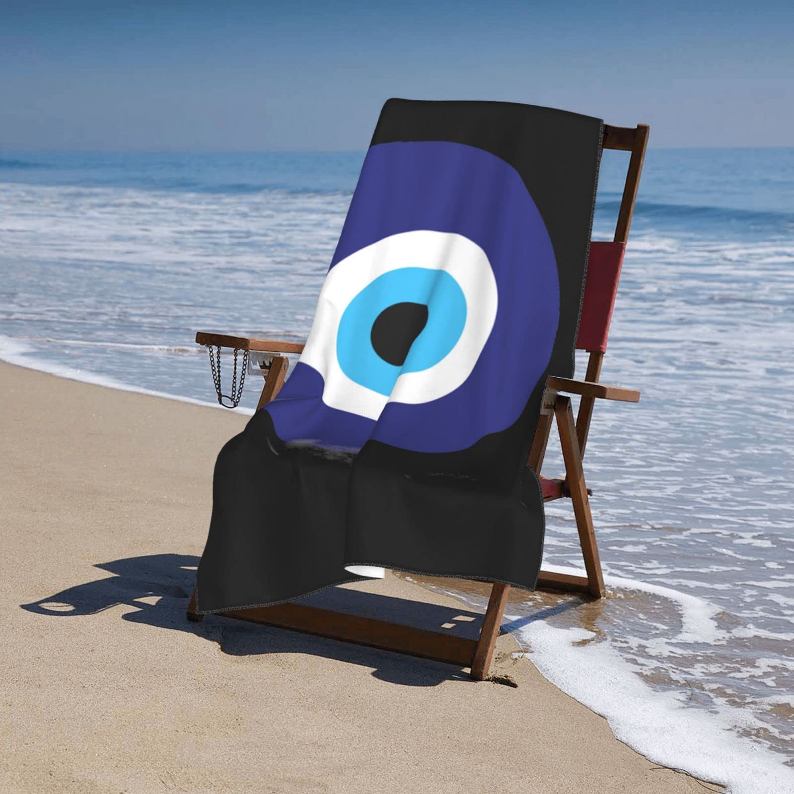 Zahika Turkish Evil Eye Beach Towel Absorbent Bathroom Towels Beach Towels Oversized Super ​32x52 Inch