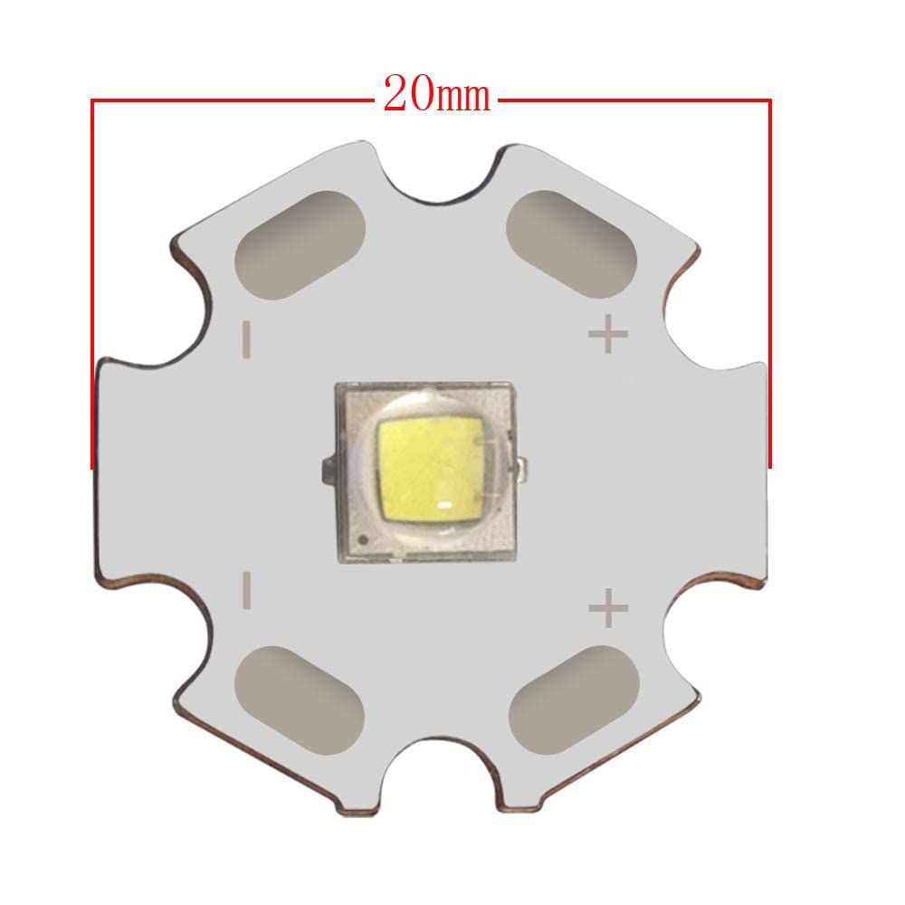 XINXINGYUAN Original LED Chip 10W Cool White 6500K 3V 3A LED Lamp Light Emitter Chip DIY with 20mm Star PCB Base