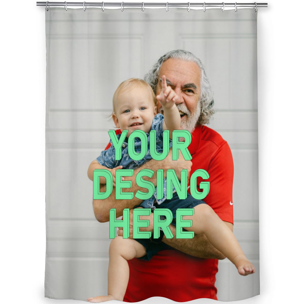 ZEKOTEN Custom Shower Curtain,Upload Your own photo, Different Sizes and Colors Available,Personalized Funny Waterpoof Shower Curtains for Bathroom with 12 Plastic Hooks
