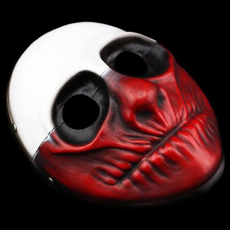 XKYGVM Resin Payday Mask, Resin Payday 2 Theme Game Mask Halloween Horror Masquerade Cosplay Costume Mask (Wolf Mask)