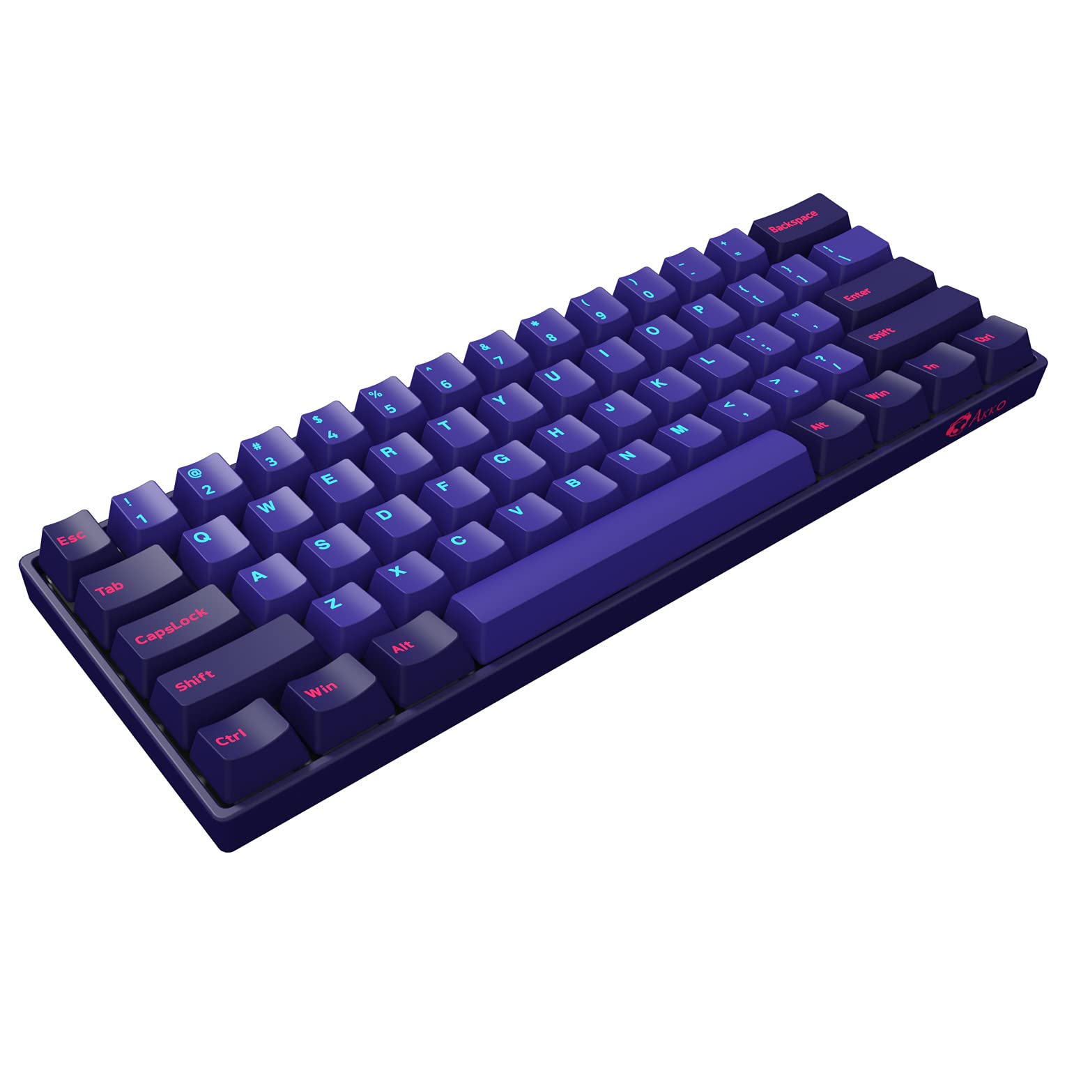 YUNZII AKKO NEON 3061 61 Keys Bluetooth 5.0 Wireless/Wired Mechanical Keyboard with RGB, NKRO, PBT Keycap,Programmable (Gateron Orange Switch)