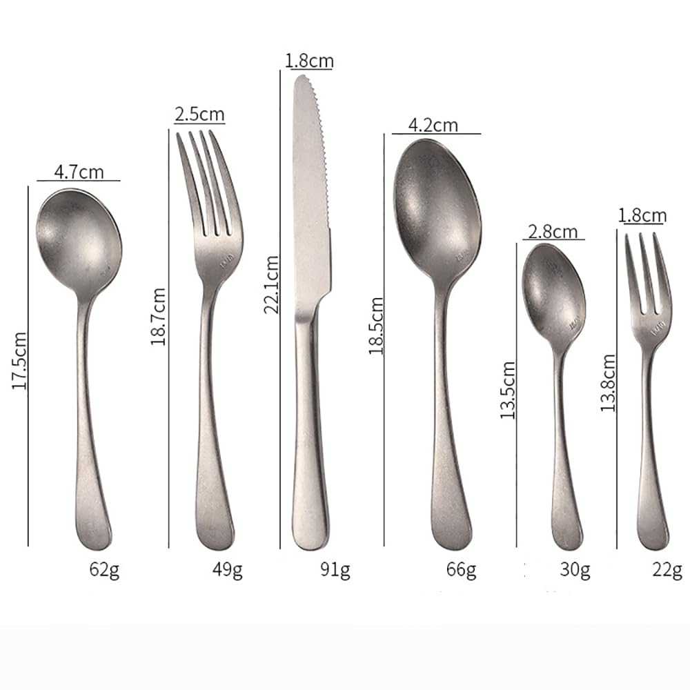 Utensil Sets for Kitchen 24 Pieces Silverware Set for 4 kitchen Utensils Set Utensils Flatware Stainless Steel Mirror Effect Formal Occasions Best Gift Combo Family Gatherings Silvery Z1