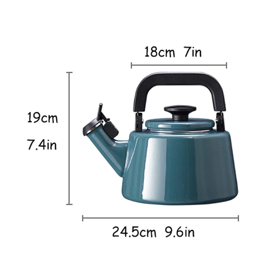 ZNZN Stainless Steel Kettle Whistling Kettle Creative Stove Kettle Anti-Scald Handle Suitable for Various Stovetops (2.1L/71OZ) Multifunctional Water Kettle (Color : Red)