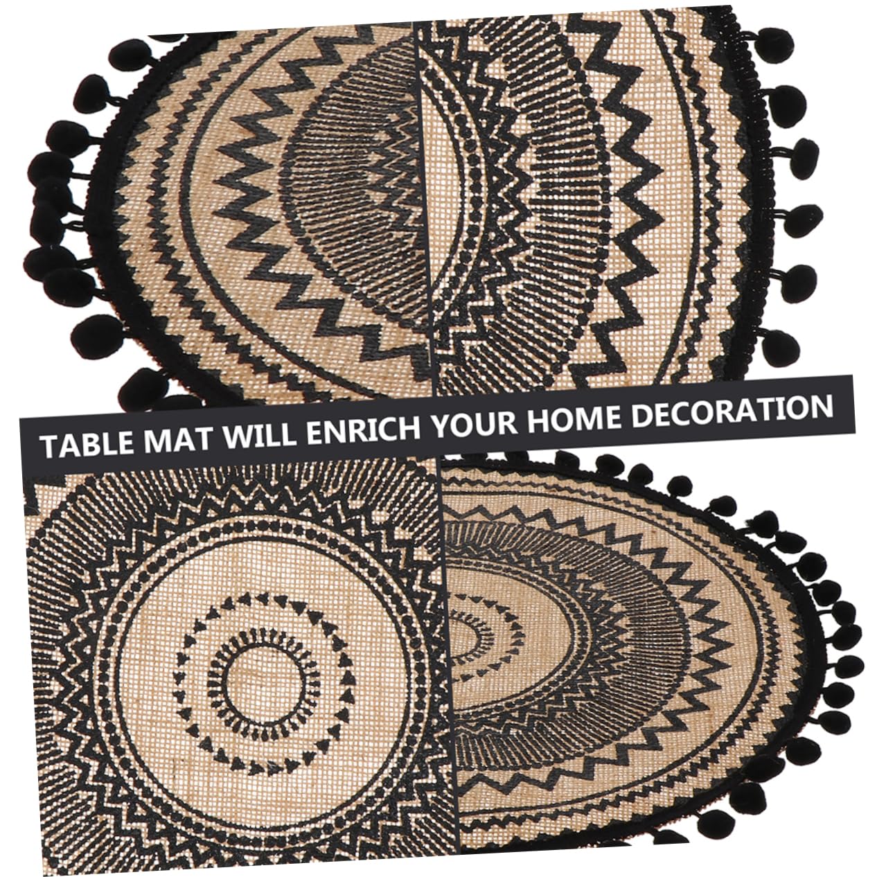 YARNOW 2pcs Vase Cushion Cup Mat Table Coasters Farmhouse Jute Table Mats Elegant Placemat Round Coaster Table Mats Round Placemat Absorbent Drink Coaster Hot Pot Dining Table Numb