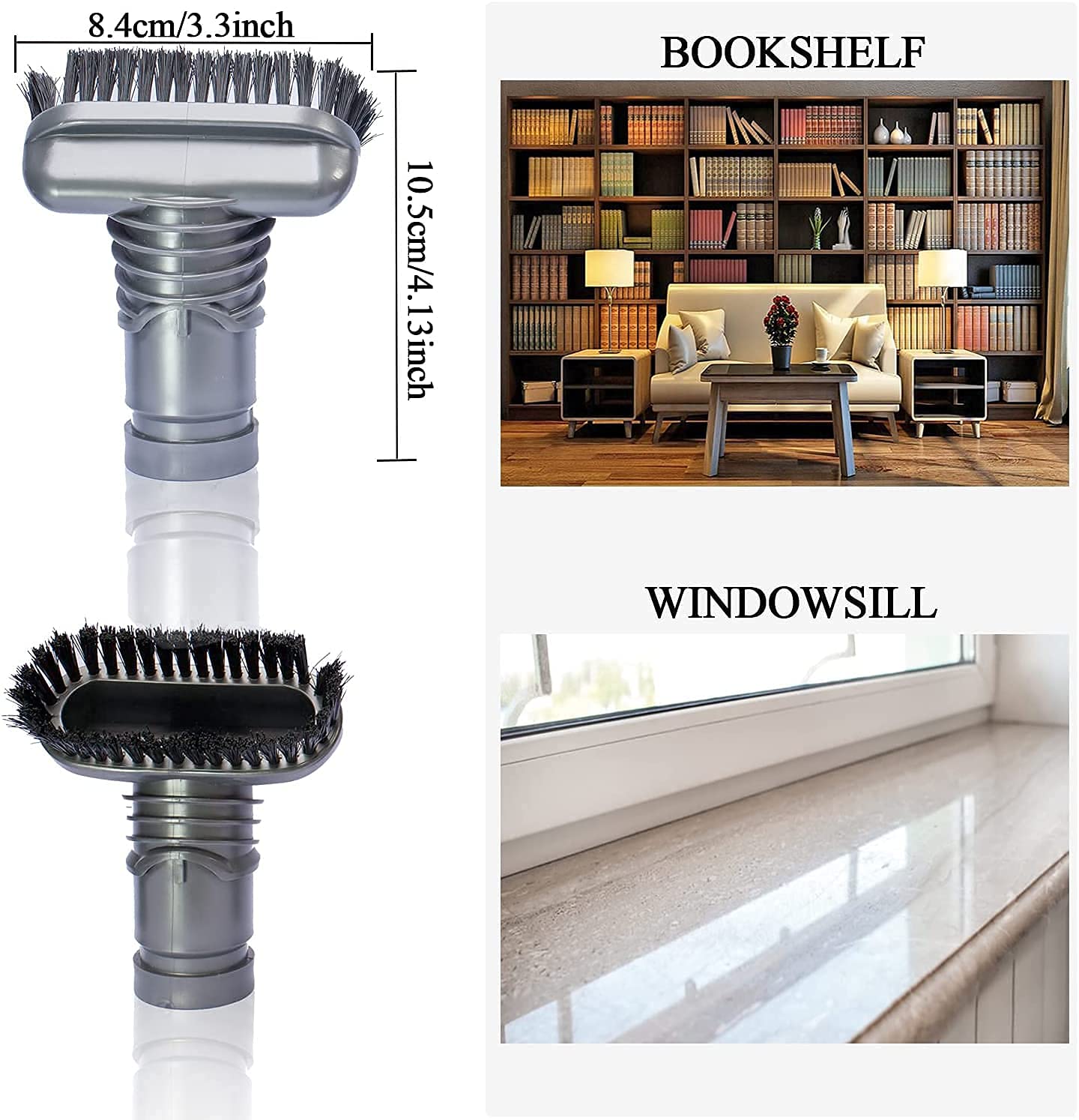 Vacuum Cleaner Accessories and Dryer Vent Cleaning Tool - Dust Brush Attachment Compatible with Dyson DC59 V6 V7 V8 V10 V11 V15 HouseHold Cleaning Tool Kit
