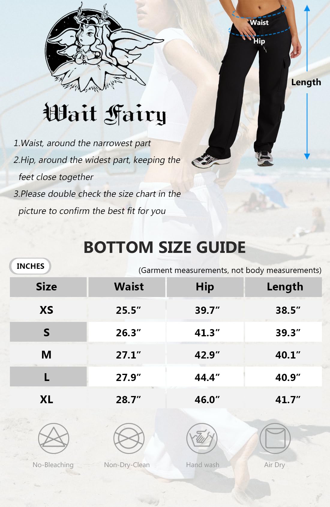 Waitfairy Womens Cargo Sweatpants Casual Baggy High Waisted Joggers Pants Fleece Sweat Pants with Pocket Black M