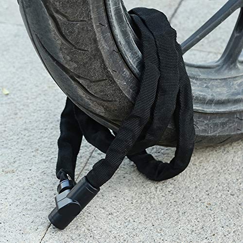 ZHYING Anti Theft Bike Lock with 2 Key,Bicycle Steel Chain,Ring Multipurpose Lock for Scooter,Motorcycles,Helmet,Skateboard