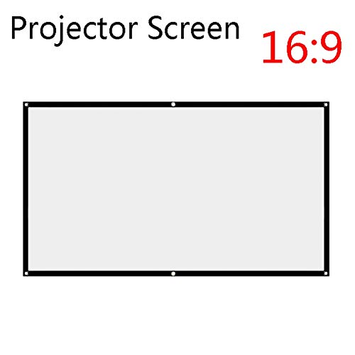 ZZBJ 100 Inch Foldable Projector Screen White Projection Screen 3D Movie for Outdoor Camping 16:9 Portable 1pc