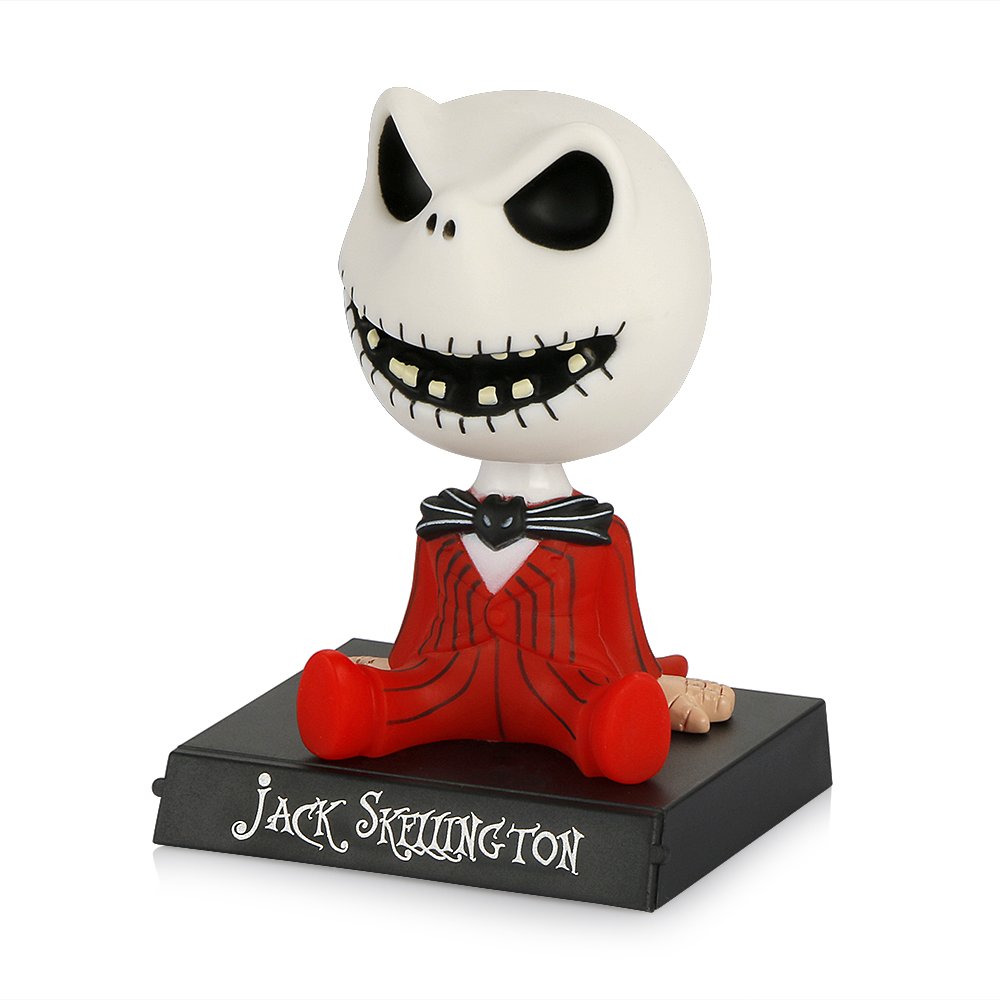 YOU+ Car Ornaments PVC Jack Skeleton Action Figure Shaking Head Doll Dashboard Decoration The Nightmare Before Christmas Jack Toys