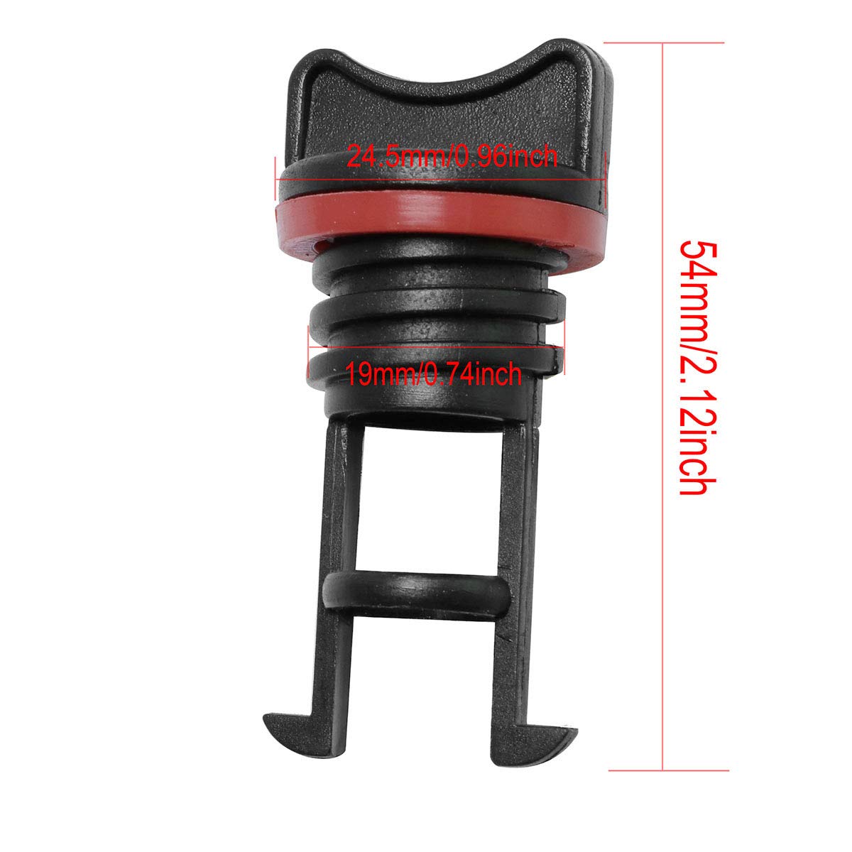 ZRM&E 2pcs Nylon Kayak Drain Plugs Black Kayak Dinghy Canoe Boat Hull Thread Drain Plugs