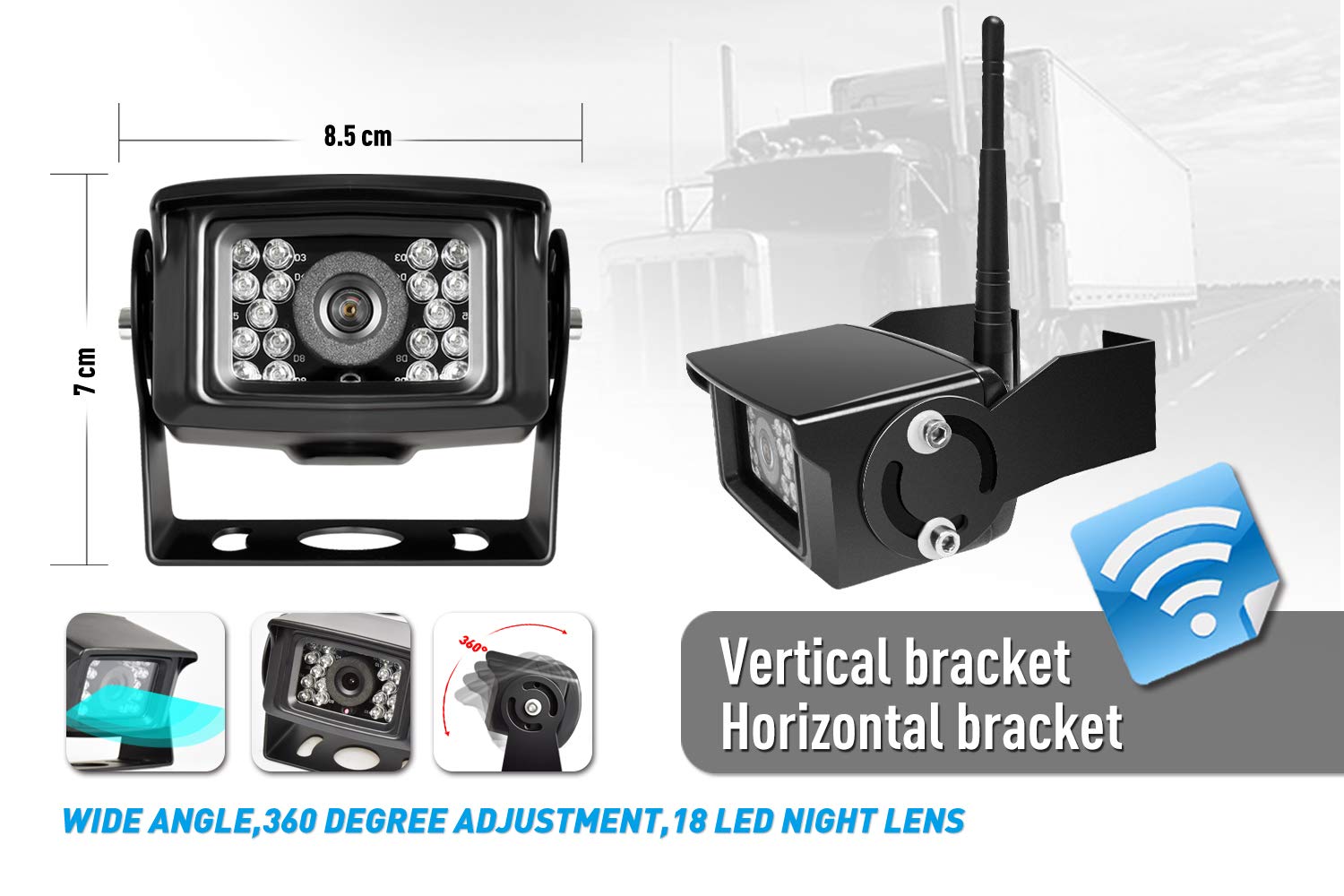 ZEROXCLUB Single Rear View Camera only for W01 WX02 BW4 System purchases Before March 2021 (CM-W01) (Please Ask The Seller if it is Compatible Before Purchasing)