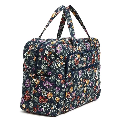 Vera Bradley Cotton Grand Weekender Travel Bag, Fresh-Cut Floral Green